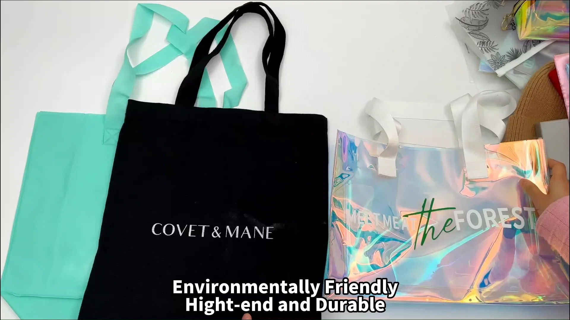 Large Holographic Pvc Shoulder Tote Bag Waterproof Travel Beach Fashion ...