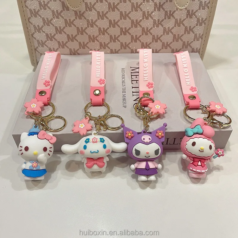 Promotional Gifts 3d Pvc Kawaii Cute Cartoon Character Keyring Key ...