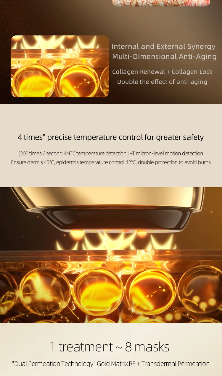 Wrinkle Removal Gold Dot Matrix Beauty Instrument Face Lifting Device ...