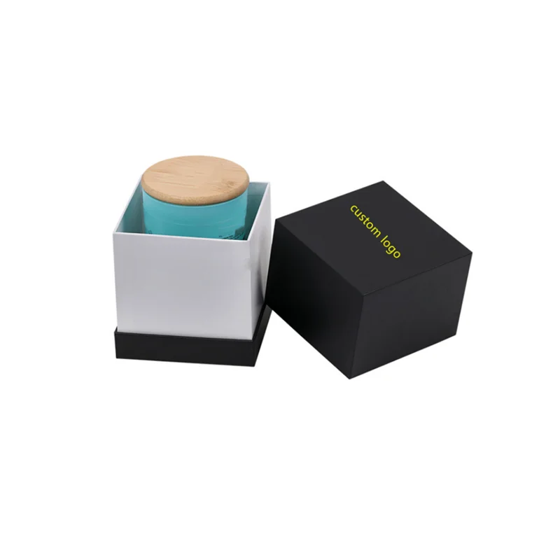 Custom Brand Lid And Bottom Square Paper Cardboard Cosmetic Candle ...