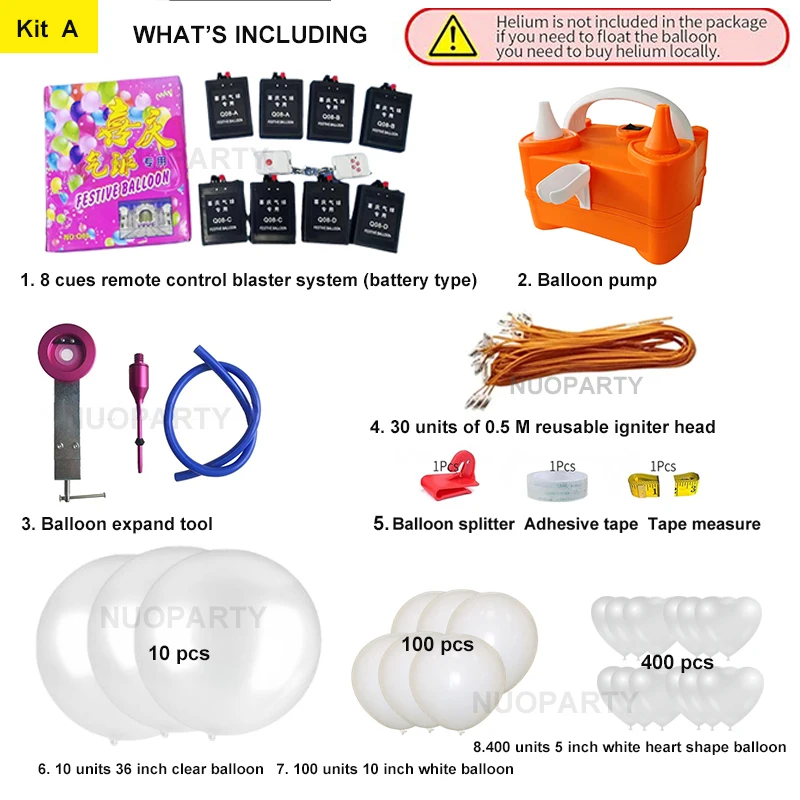Remote Control Exploding Balloons Kit for Wedding Decor