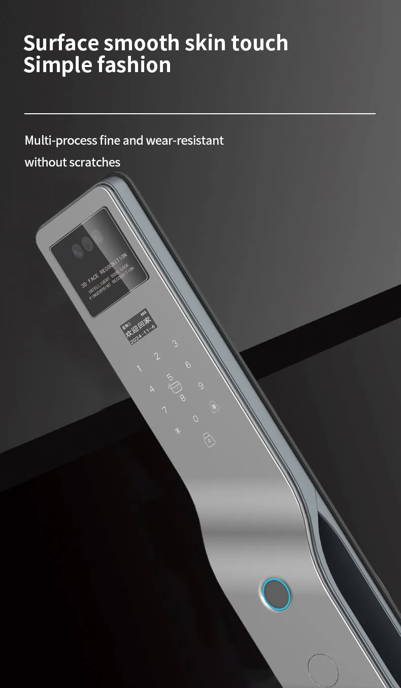 Glomarket 3d Face Recognition Biometric Fingerprint Password Smart Door Lock Tuya Wifi Digital ...