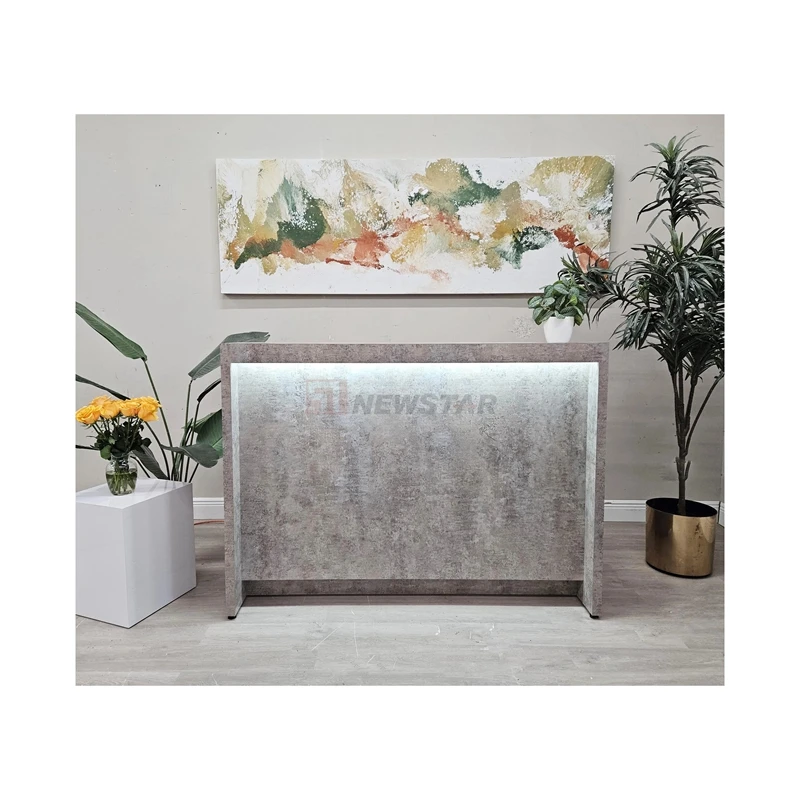 Newstar Natural Travertine Stone Reception Desk - Modern & Durable