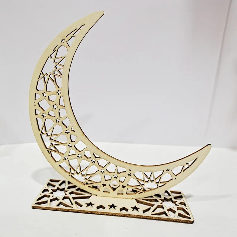 Islam Eid Al-fitr Ramadan Wood Decorations For Home Moon Wood Crafts ...