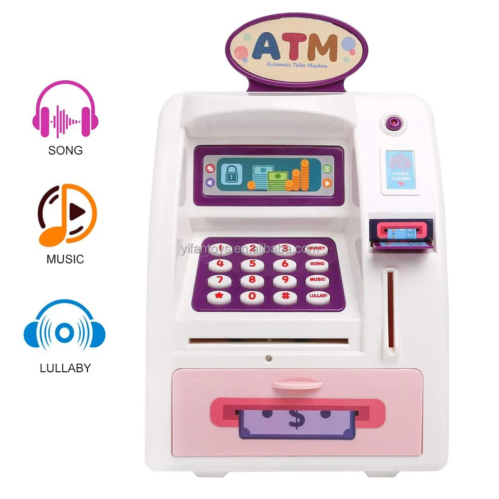 Cartoon Smart Fingerprint Plastic Money Box - Child Saving