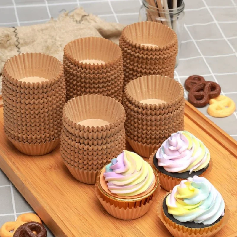 200 Packs Disposable Paper Cupcakes Baking Cups Muffin Cake Cup Baking ...