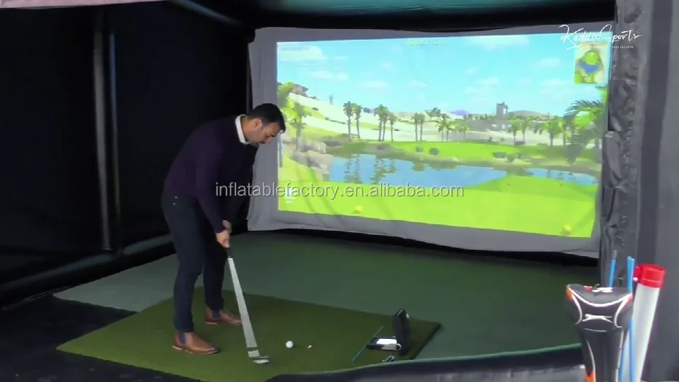 Inflatable Golf Simulator Tent for Wedding Hire - Fun & Engagement