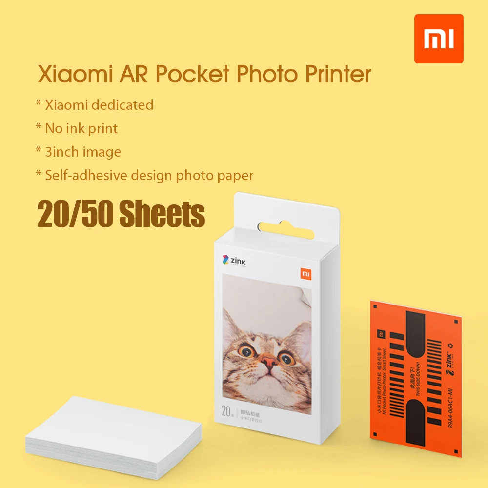 Xiaomi Mi Portable Photo Printer - Inkless 3-Inch Back Glue