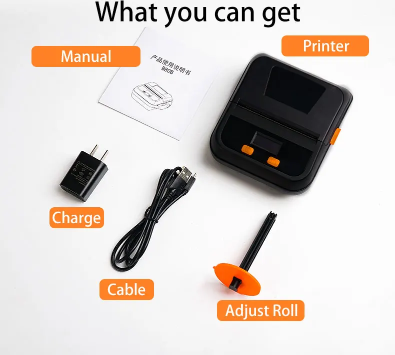 PT-80B Thermal Printer - Portable, High Quality, and Affordable