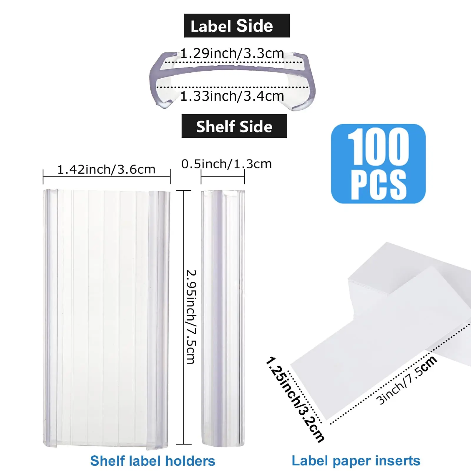 Retail Wire Shelf Price Tag Talker Smooth Edges Cooler Label Holder ...