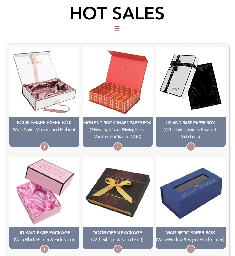 Custom Cosmetic Box Packaging - Satin Lined Hair Bundles