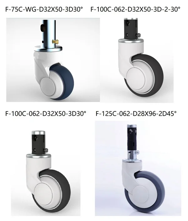Swivel Central Locking Caster,Medical Oil And Chemical Resistance ...