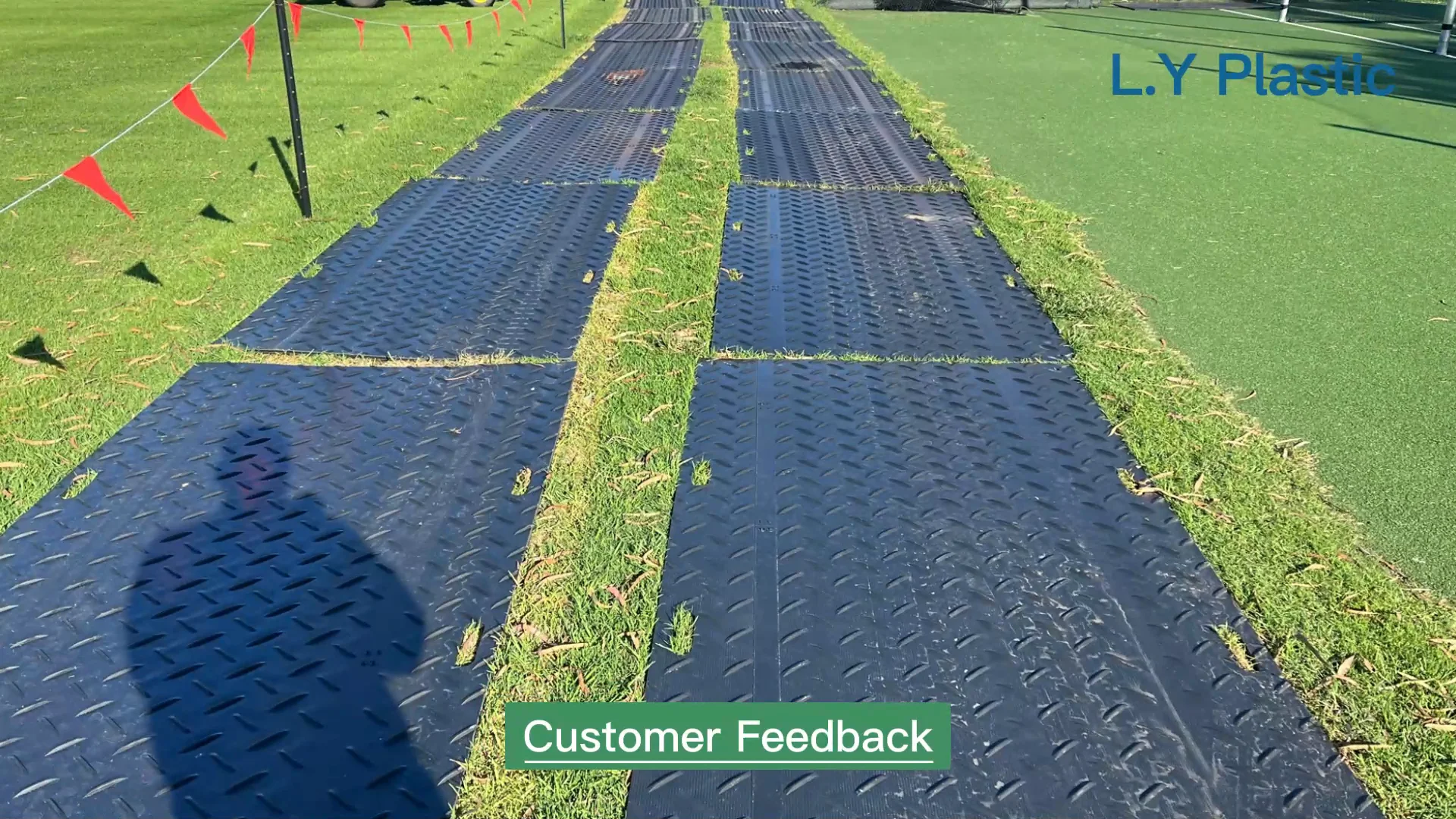 Hdpe Road Mat Interlocking Heavy Duty Excavator 4x8 Ground Protection Mat - Buy Lightweight ...