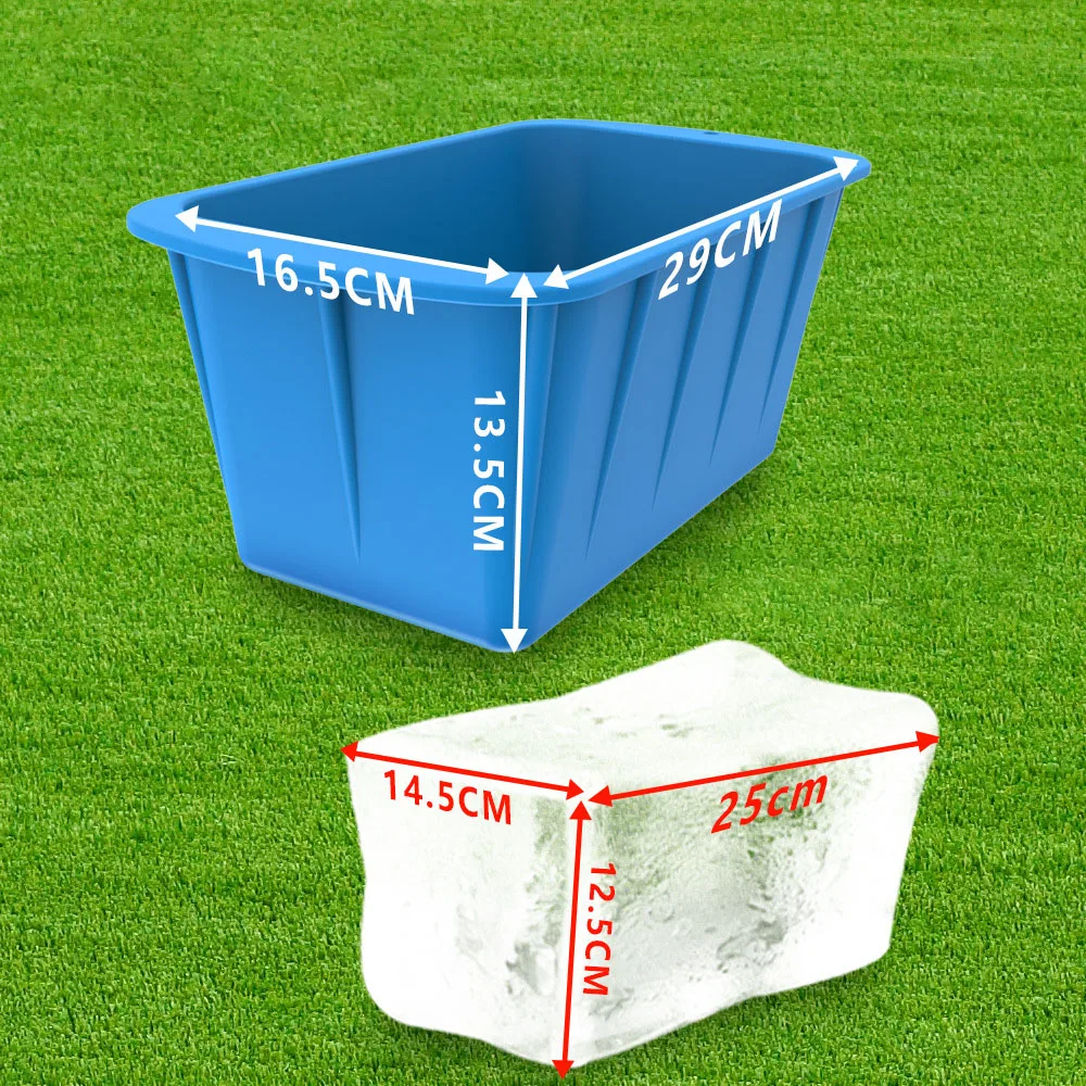 Foldable Extra Large Rectangular Ice Bath Moulds Ice Block Mold Molde ...