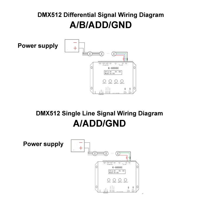 8 Ports Output LED Controller K-8000C K-8000CK SD Self-programming