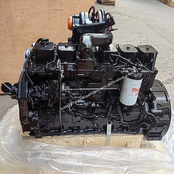 Excavator Genuine Engine Assy Qsb5.9 210hp Construction Excavator Loader 6 Cylinder Diesel ...