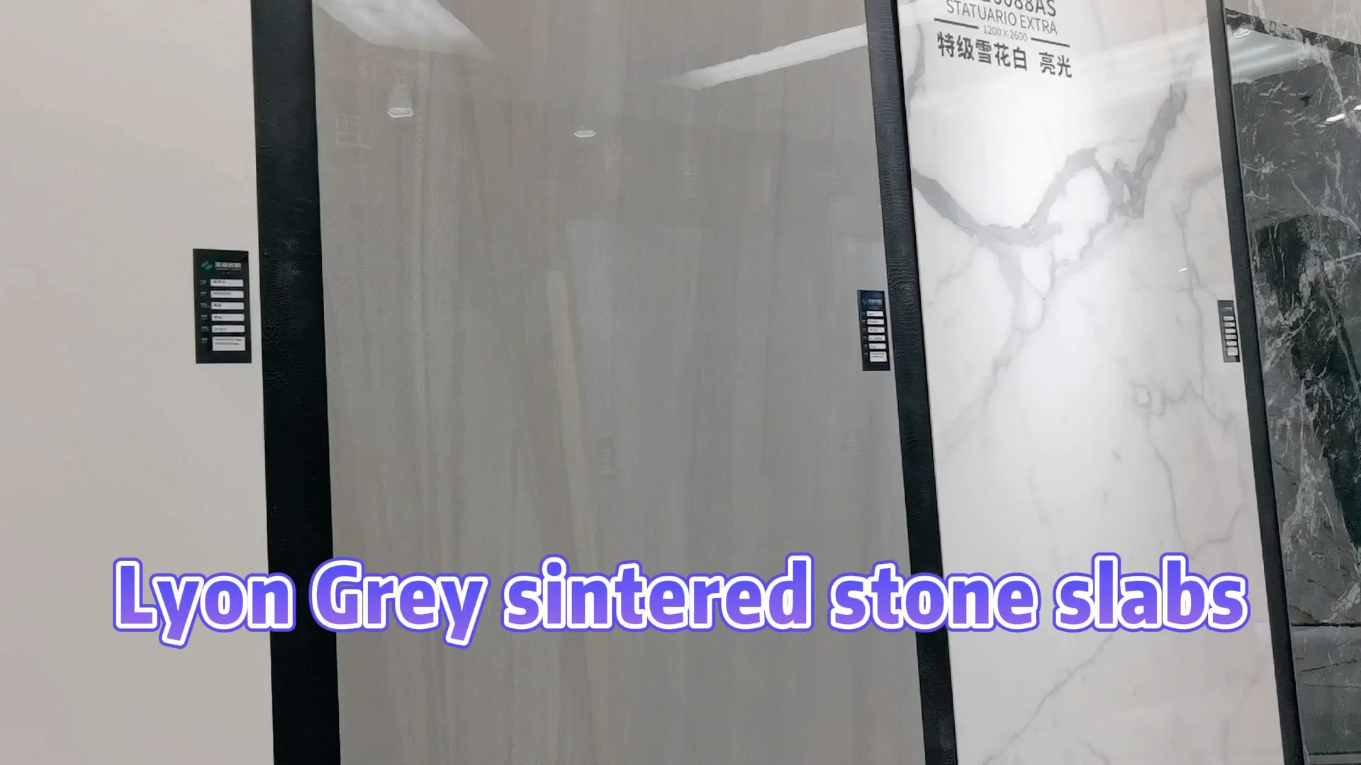 Foshan Factory Wall Floor Big Tile Super Lyon Grey Sintered Stone - Buy ...