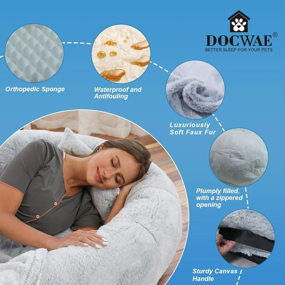 Human Sized Washable Synthetic Fur Human Bed Suitable for Napping and ...