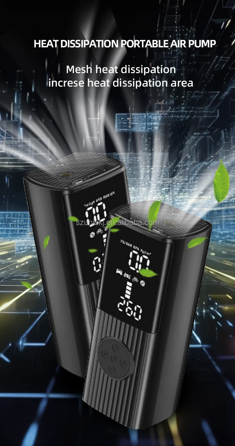 22 Cylinder Super Pump Wireless Electric Bicycle Mini Inflator Digital ...