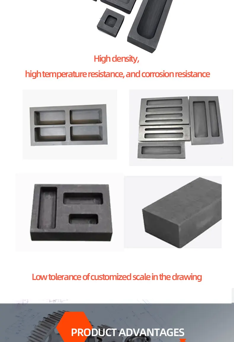 Customized Graphite Trough Graphite Ingot Mold For Melting Aluminum ...