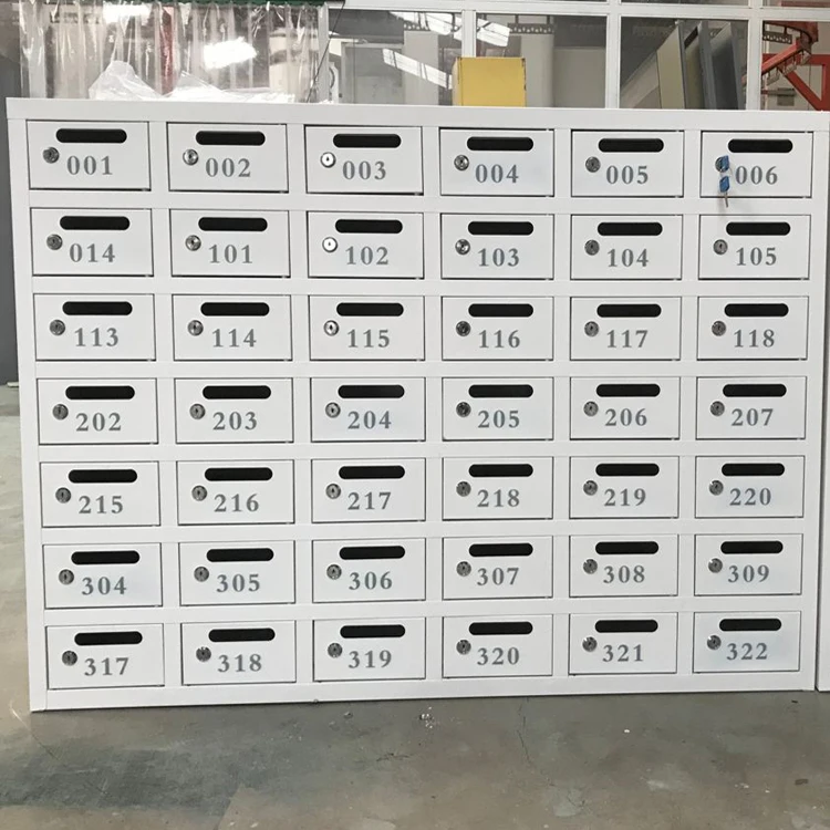 50 Door Multiple Post Boxes - Stainless Steel Letter Boxes
