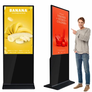 49 55 Inch Android Indoor Totem Floor Stand Lcd Interactive Kiosk Touch Screen Digital Signage ...
