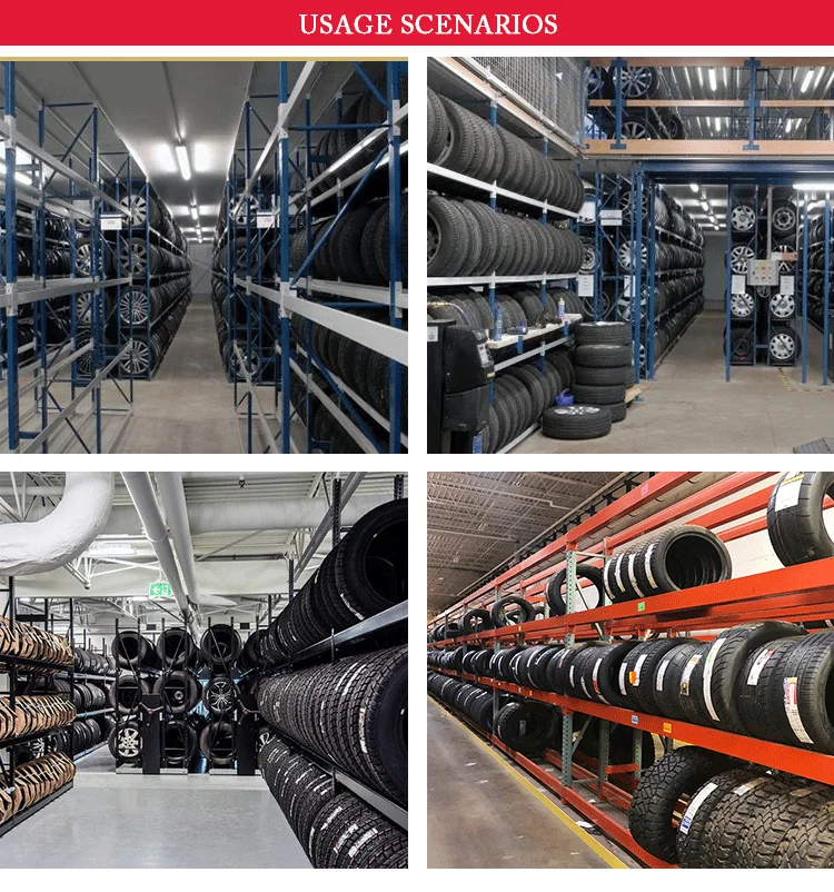 Heavy Duty Racking System Warehouse Storage Tire Display Storage Rack ...