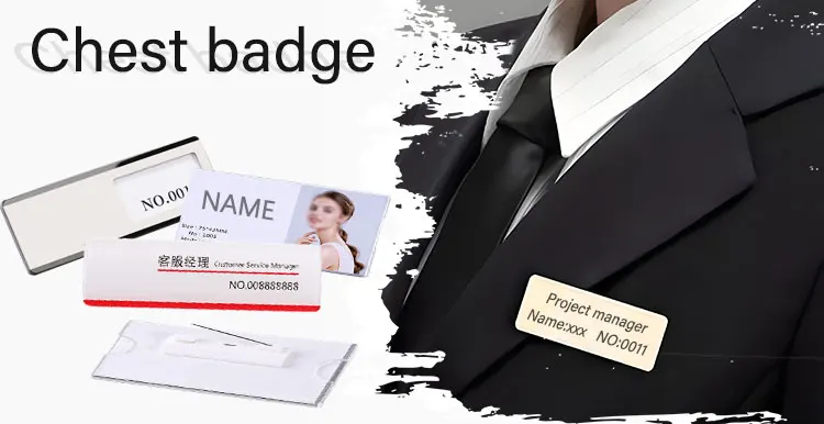 High Transparent Acrylic Waterproof Custom Logo Reusable Staff/Employee ...