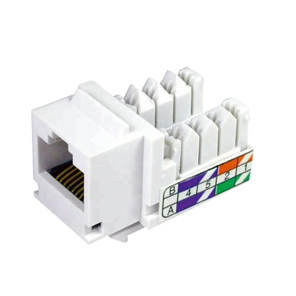 90 Degree Keystone Jack Cat6 Cat5e Insert Utp Ethernet Connector ...