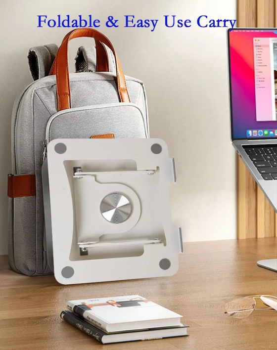 360 Rotating Foldable Laptop Stand - Adjustable & Stable