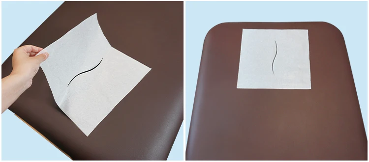 Premium Chiropractic Headrest Paper Sheet Squares Disposable Massage ...