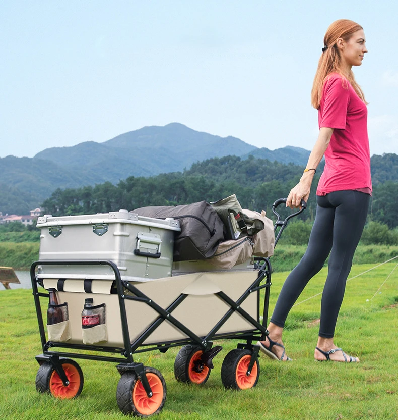 Hot Seller Portable Auto-rebound Hand-pulled Small Trailer Wagon ...