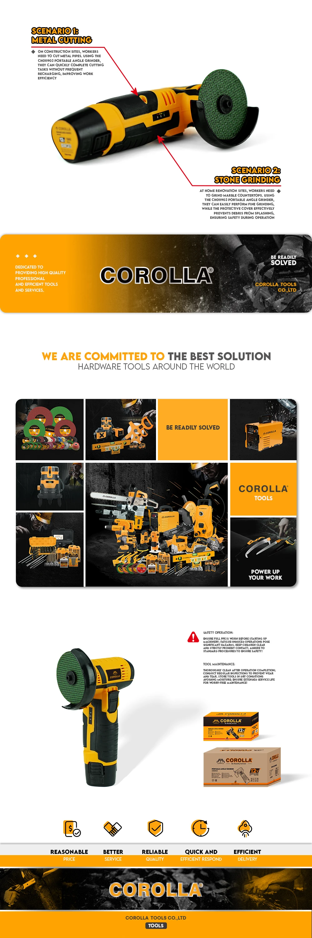 Dewalt 3 Inch Brushless Cordless Angle Grinder - Battery Powered OEM