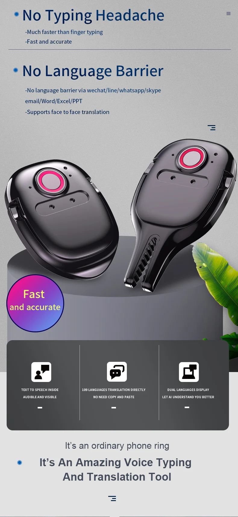 Sunyeetek T2 Smart Mini Language Translator For English German Spanish ... Sunyeetek T2 Smart Mini Language Translator For English German Spanish ...