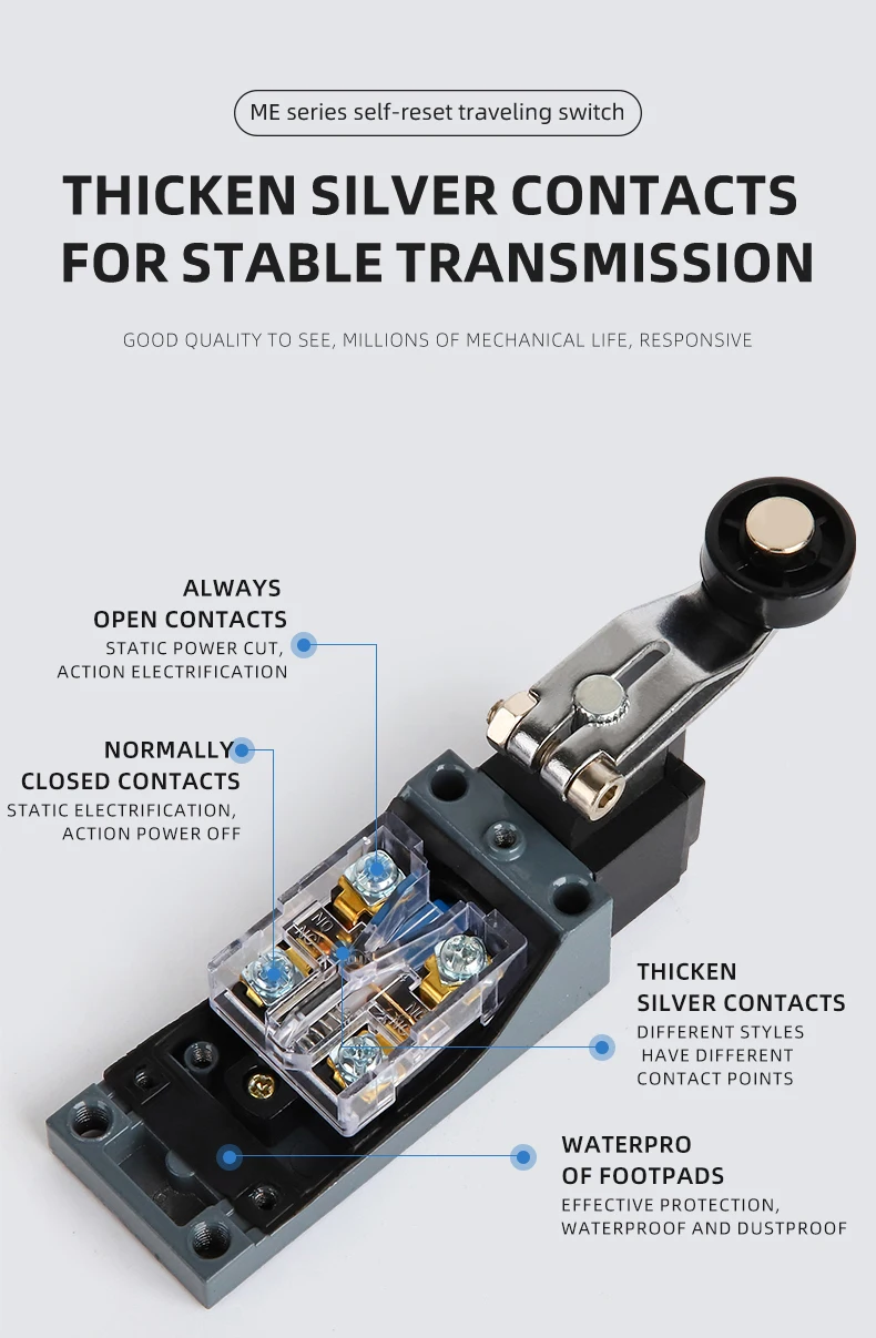 CNAOM Regular Style ME-811 Industrial Machine Limit Switch Copper ...