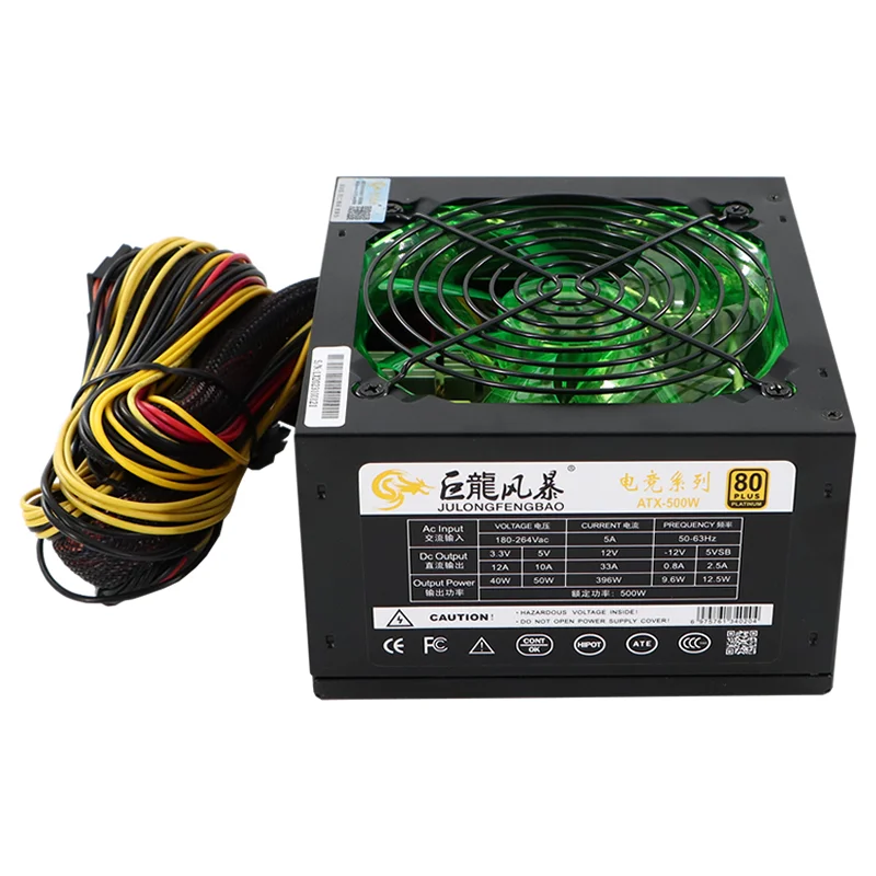 JULONGFENGBAO 500W ATX LED FAN Computer 400W 600W PC 80 Plus Standard ...