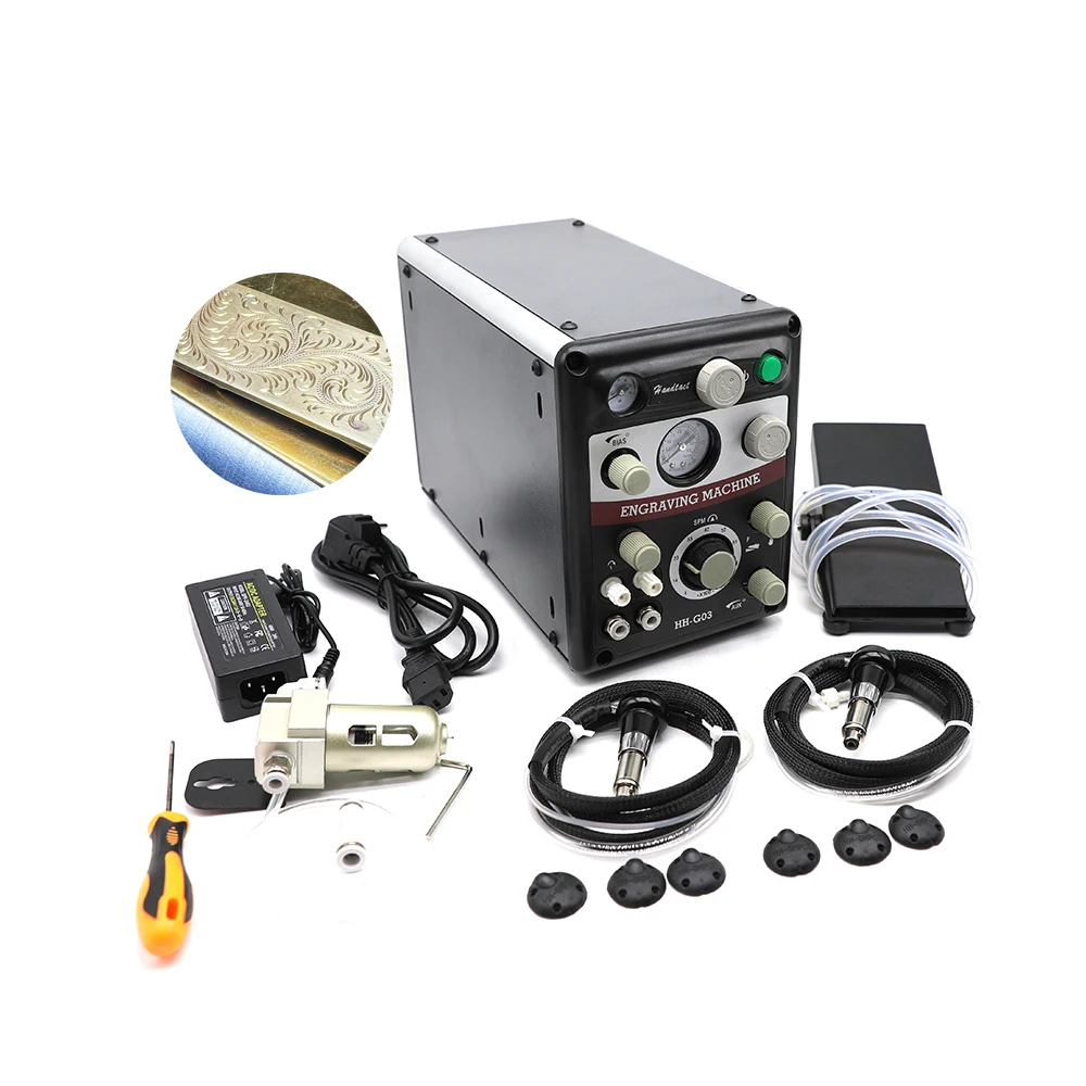 Double Handpiece 8000 Rpm Graver Pneumatic Portable Jewelry Engraver ...