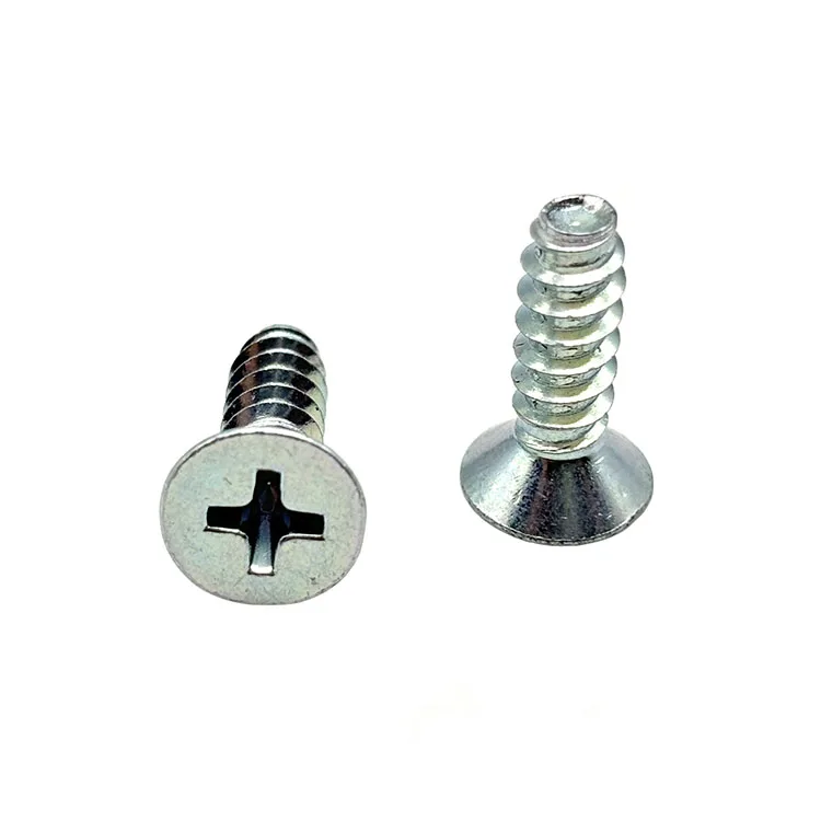 304 Stainless Steel Cross Groove Countersunk Head Flat Tail Thread ...
