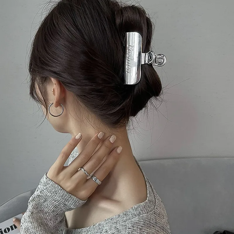 Vintage Geometric Silver Alloy Hair Clips - Trendy Fashion