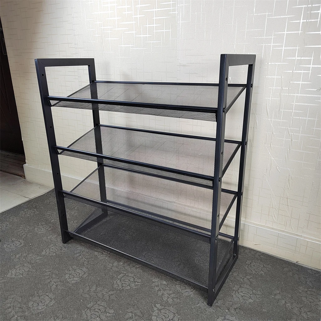 Stackable Metal Mesh Shoe Racks - Versatile Storage Solutions