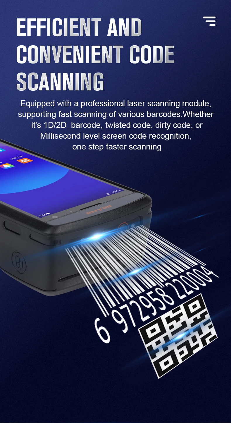 Android 11 Rugged PDA 2D QR Code Courier Handheld Logistic Mobile Data ...