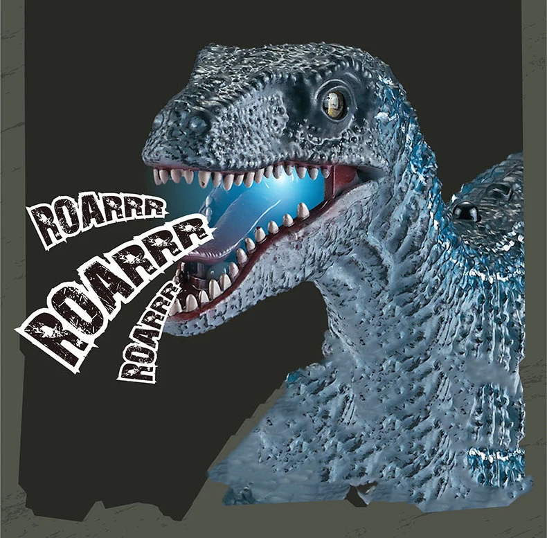 LONGXI Remote Control Velociraptor Dinosaur Toys for Kids