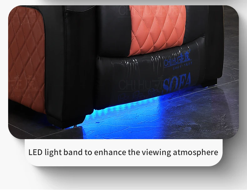 Modern Design Three Seats Electric Chair Living Room Sofas Home Theater ...
