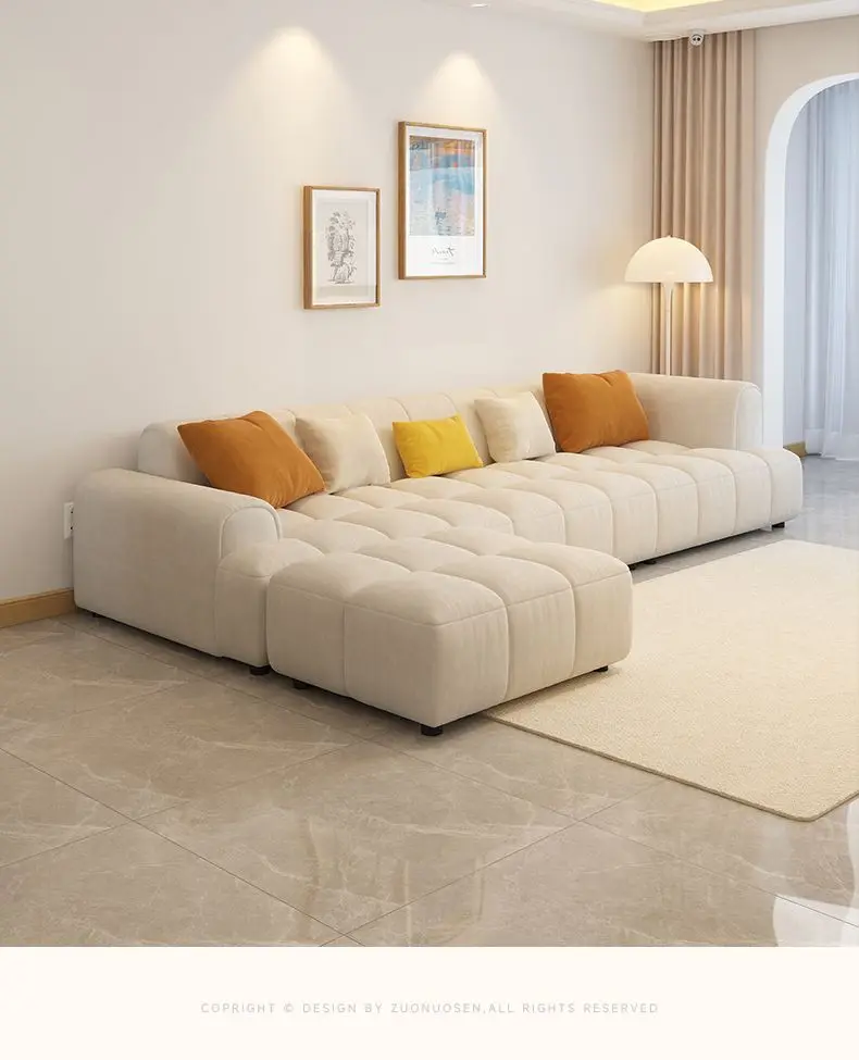 Corner Sofa Pet Friendly Scratch Resistant Durable High Density Foam ...