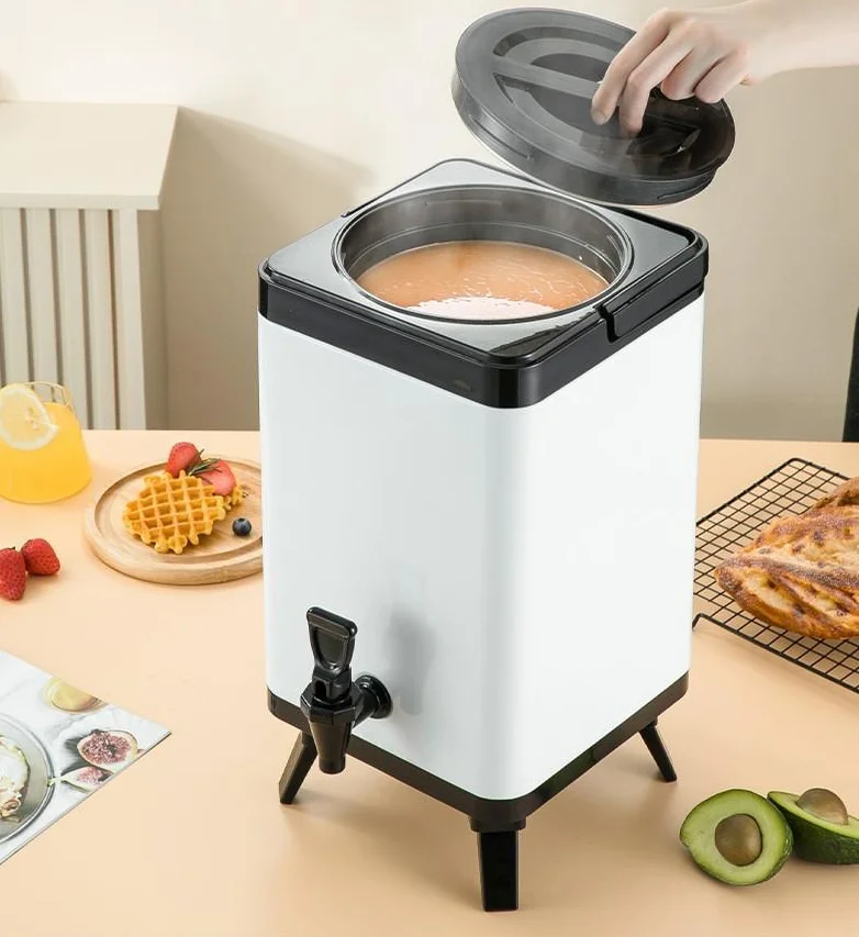 12l Bubble Tea Container Commercial Bubble Tea Buckets Stainless Steel ...