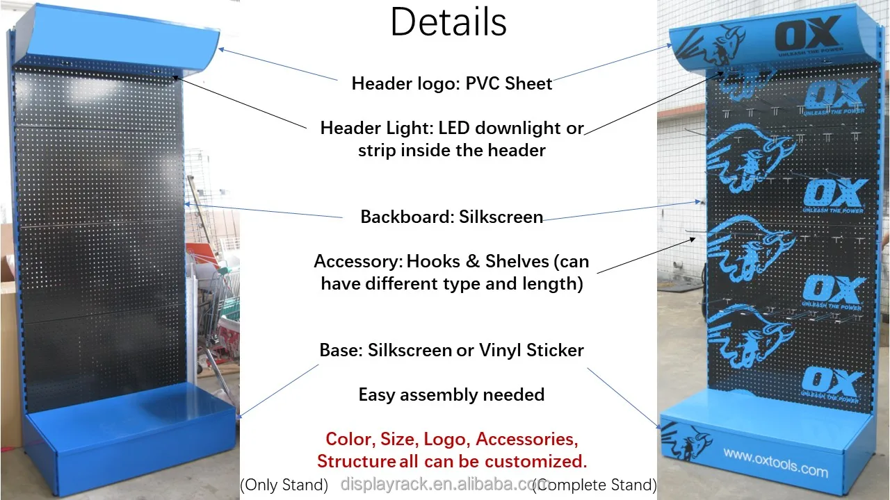 Blue Exhibition Display Racks for Shops - Durable & Customizable