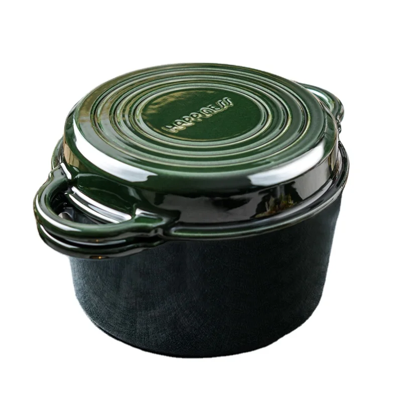 Wholesale Dutch Oven Enamel Cast Iron Dual-purpose Soup Pots Sets For ...
