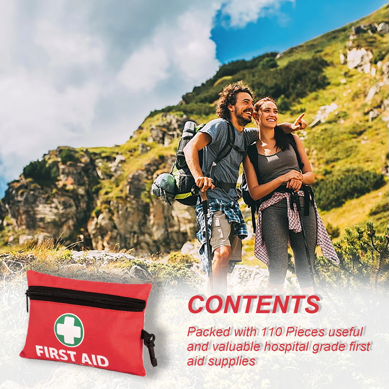 Custom Portable Small First Aid Kit Compact Medical Kit Set With Pouch ...