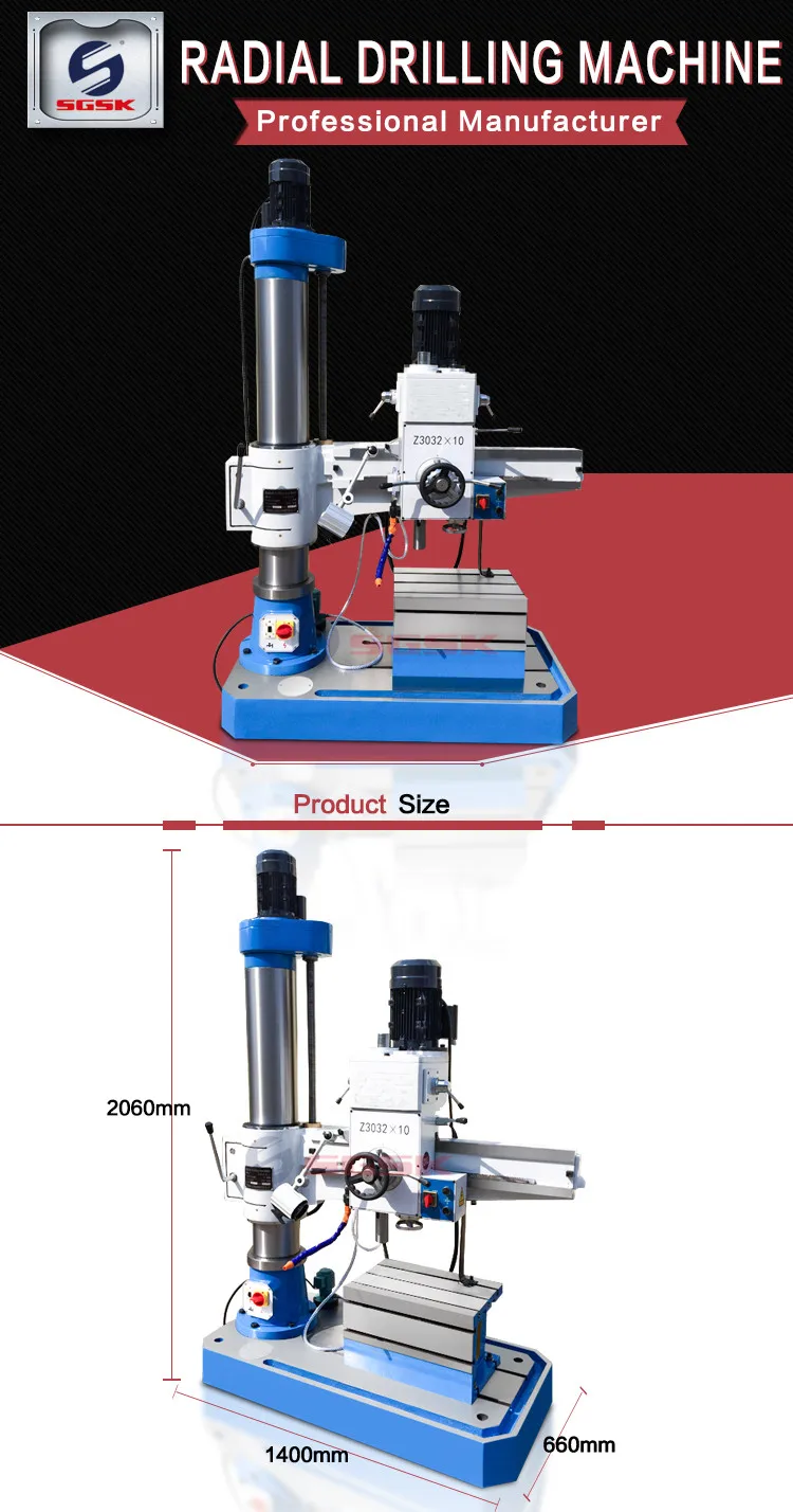 Radial Arm Drilling Machine Z3032x10 for Metal Processing
