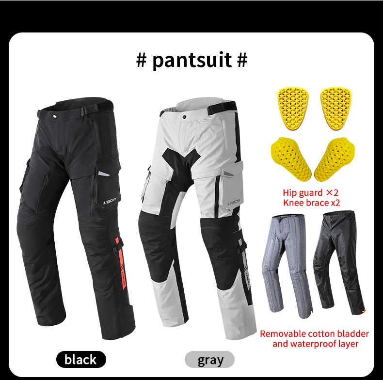 Lyschy Motorcycle Riding Suit Jacket Pants Ce2 Full Body Protection ...